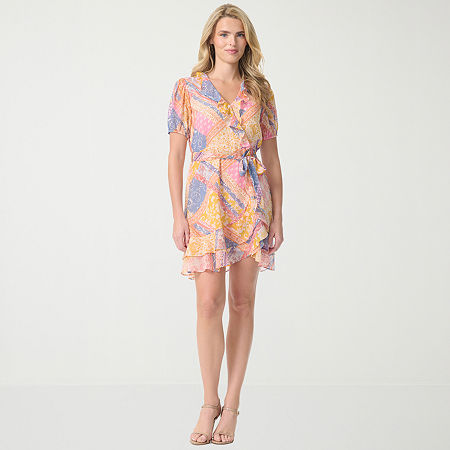 Click here for JS Jessica Simpson Womens Short Sleeve Wrap Dress... prices