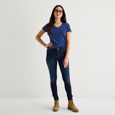 Click here for St. Johns Bay Womens V Neck Short Sleeve T-Shirt... prices