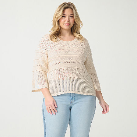 Click here for JS Jessica Simpson Plus Womens Round Neck Elbow Sl... prices