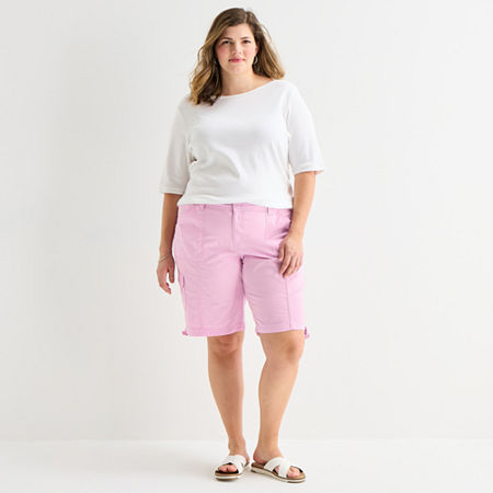 Click here for St. Johns Bay Womens 11 1/2 Plus Bermuda Short  16... prices