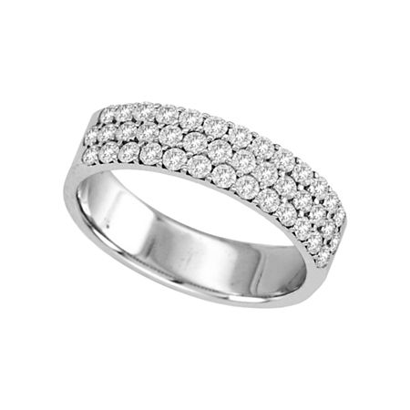 Click here for 3/4 CT.T.W. Natural Diamond Multi-Row Band  7  Whi... prices