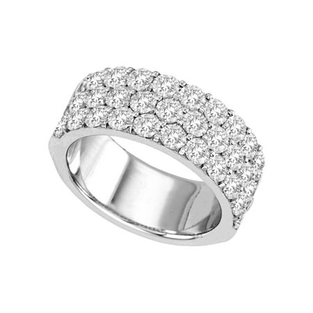 Click here for 2 1/2 CT.T.W. Natural Diamond Three-Row Band  9  W... prices
