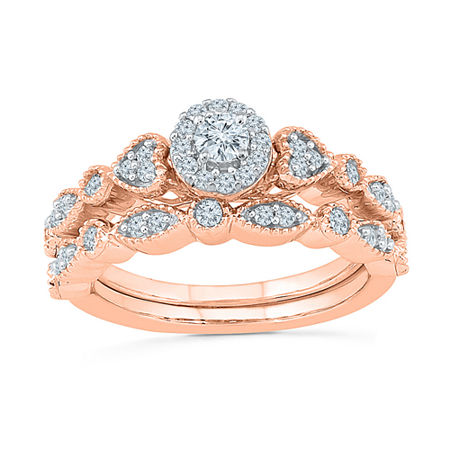 Click here for Womens 1/2 CT.T.W. Natural Diamond 10K Rose Gold B... prices