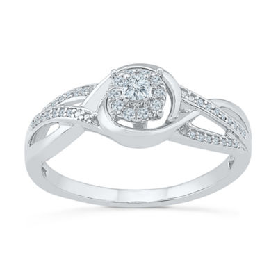 Promise My Love Womens 1/5 CT. Natural White Diamond Sterling Silver ...