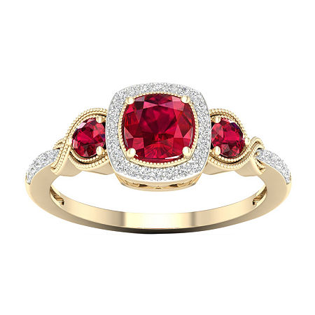 Click here for Womens 1/10 CT. T.W. Lead Glass-Filled Red Ruby 10... prices