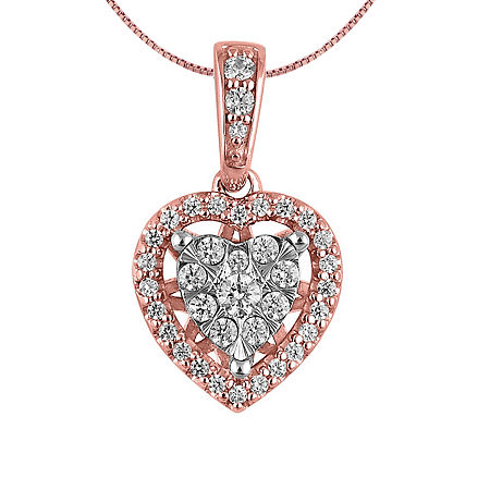 Click here for Womens 1/4 CT. T.W. Natural White Diamond 10K Rose... prices