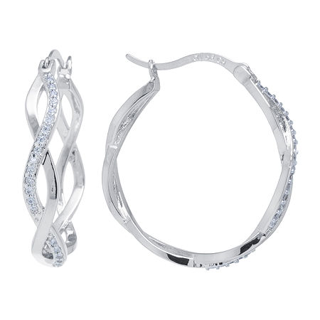 Click here for Sparkle Allure Womens Crystal 30mm Hoop Earrings... prices