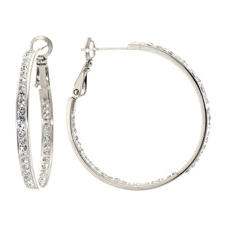 Click here for Sparkle Allure Womens Crystal 33mm Hoop Earrings... prices
