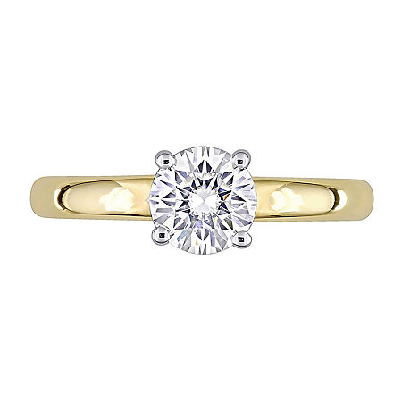 Click here for Womens Lab Created White Moissanite 14K Two Tone G... prices