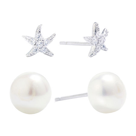 Click here for Silver Treasures Womens Cubic Zirconia Cultured Fr... prices