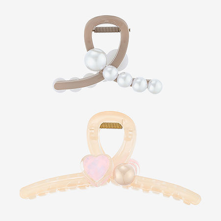 Click here for Arizona Simulated Pearl 2-pc. Hair Clip  One Size... prices