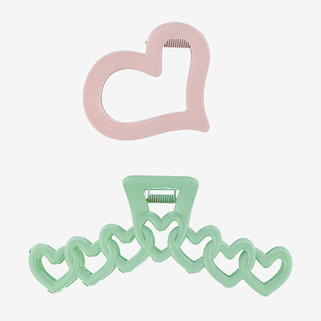 Click here for Arizona Light Pink & Green Heart 2-pc. Hair Clip... prices
