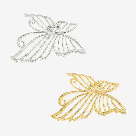 Click here for Arizona Gold Tone & Silver Tone Butterfly 2-pc. Ha... prices