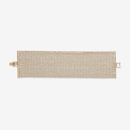 Click here for Bijoux Bar Gold Tone Womens Glass Cuff Bracelet  O... prices