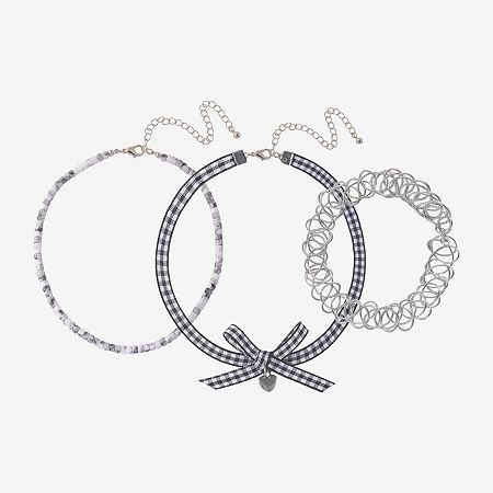 Click here for Arizona Gingham Womens Bow 3-pc. Necklace Set  One... prices