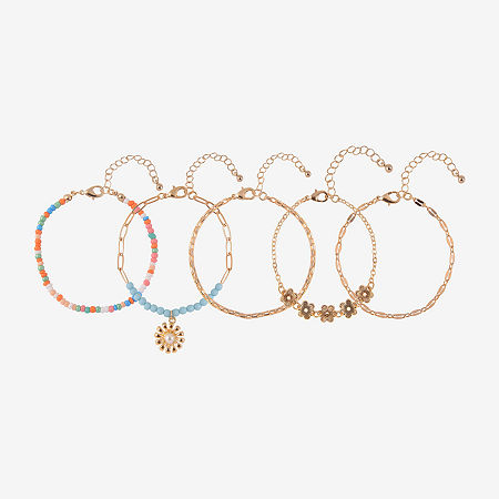 Click here for Arizona Womens 5-pc. Beaded Bracelet Set  One Size... prices