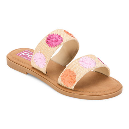 Click here for Pop Womens Kaiyah Slide Sandals  7 Medium  White prices
