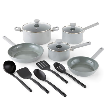 Click here for Cooks Ceramic 13-pc. Cookware Set  One Size  Black prices