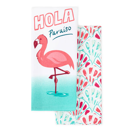 Click here for Layerings Hola Flamingo 2-pc. Kitchen Towel Set  O... prices
