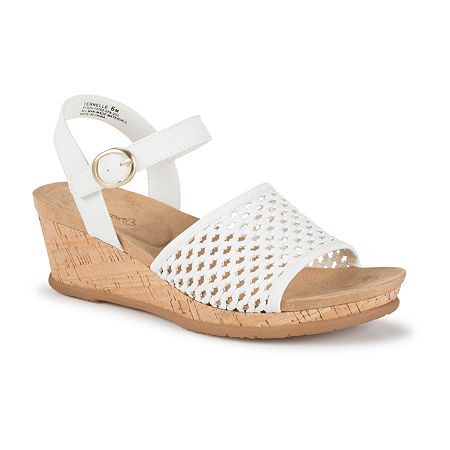 Click here for Baretraps Womens Fernelle Wedge Sandals - White prices