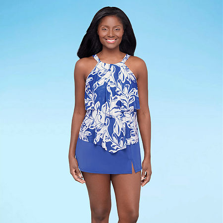 Click here for Sonnet Shores Womens Tropical Leaf Tankini Swimsui... prices