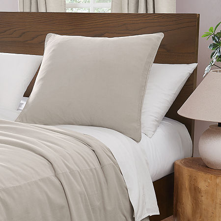 Click here for Brooklyn Loom Matte Cotton Velvet Euro Sham  One S... prices