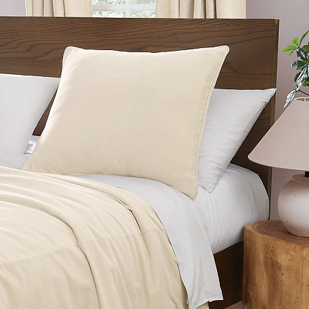 Click here for Brooklyn Loom Matte Cotton Velvet Euro Sham  One S... prices