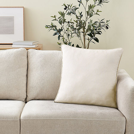 Click here for Brooklyn Loom Pinstripe Square Throw Pillow  One S... prices