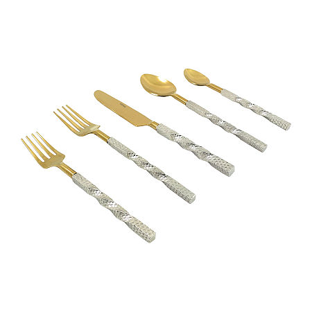 Click here for Vibhsa 20 Piece Flatware Set  Service For 4 - Gold... prices