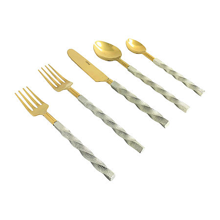 Click here for Vibhsa 20 Piece Flatware Set  Service For 4 - Gold... prices
