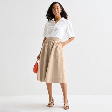 Click here for Liz Claiborne Womens Long Full Skirt  Large  Beige prices