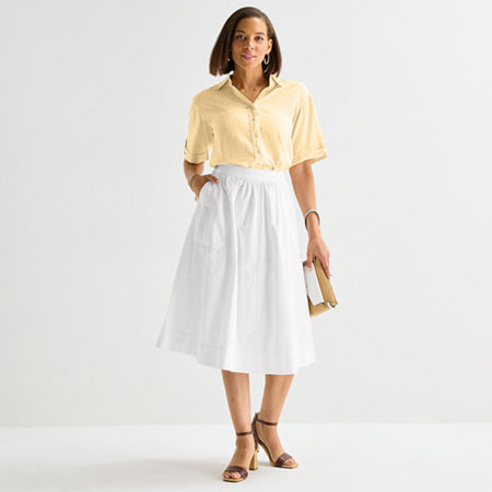 Click here for Liz Claiborne Womens Long Full Skirt  Large  White prices