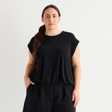 Click here for Stylus Womens Plus Crew Neck Short Sleeve T-Shirt... prices