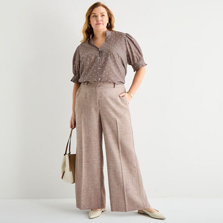 Click here for Liz Claiborne Womens Plus Wide Leg Trouser  16w  B... prices