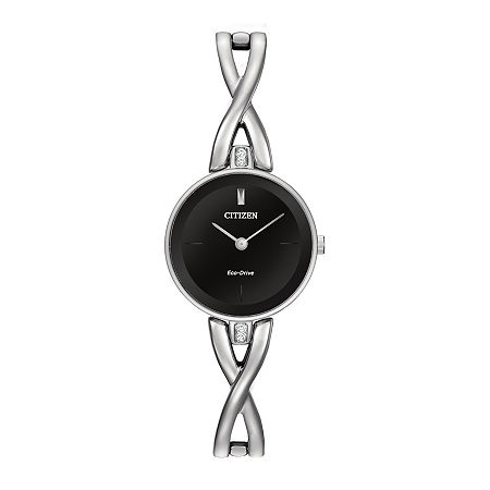Citizen Womens Eco-Drive Stainless Steel Bangle Bracelet Watch 23mm EX1420-50E