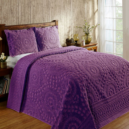 Click here for Better Trends Rio Bedspread  One Size  Purple prices