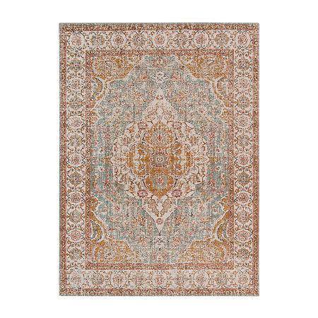 Amer Rugs Eternal Ete-3 Aqua/Ivory 67 Round Rug - Aqua/Ivory