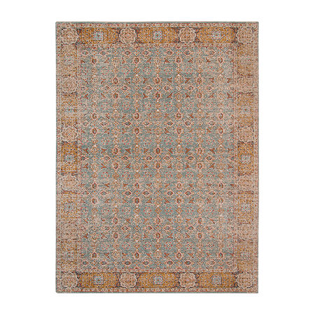 Amer Rugs Eternal Ete-27 Teal/ Gold 57 x 76 Area Rug - Teal/Gold