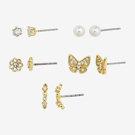 Click here for Sparkle Allure Womens Simulated Pearl 14K Gold Ove... prices