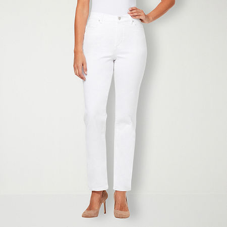 Gloria Vanderbilt Petite Amanda High Rise Straight-Leg Jeans  Petite & Petite Short - Vintage White