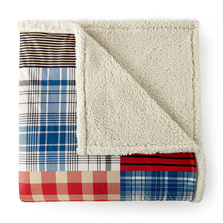 Click here for Shavel Home Micro Flannel Sherpa Blanket  One Size... prices