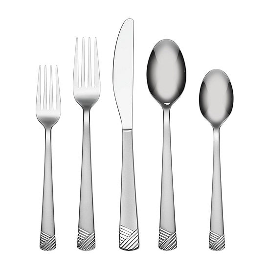 Cambridge Mika Sand 20-pc. Flateware Set, Color: Stainless Steel - JCPenney Cambridge Mika Sand 20-pc. Flateware Set, Color: Stainless Steel - JCPenney