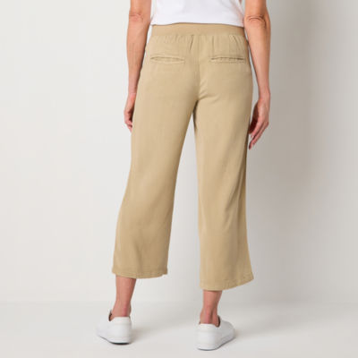 St. John's Bay High Rise Wide Leg Capris - JCPenney
