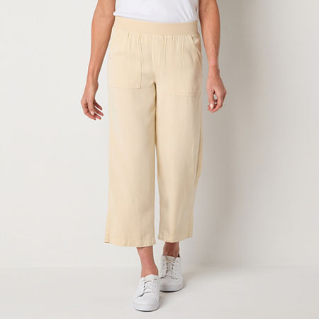 Click here for St. Johns Bay High Rise Wide Leg Capris  Small  Wh... prices