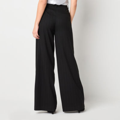 Worthington Womens Wide Leg Palazzo Pant-Tall, Color: Black White ...