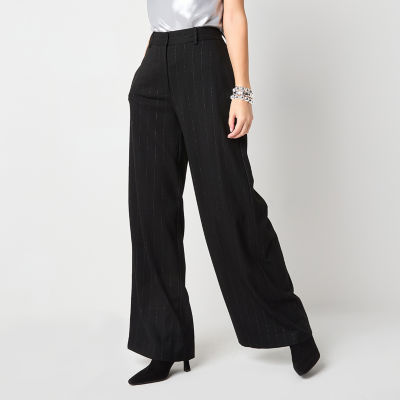 Worthington Womens Wide Leg Palazzo Pant-Tall, Color: Black White ...