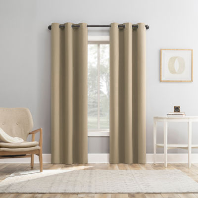 Sun Zero Arbor Embroidered Grommet Top Blackout Set of 4 Curtain Panel ...