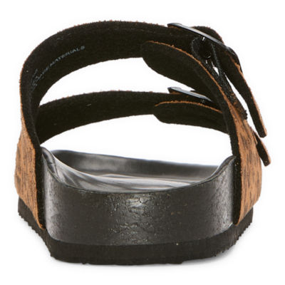 Arizona Jean Co Fireside Womens Footbed Sandals, Color: Leopard - JCPenney