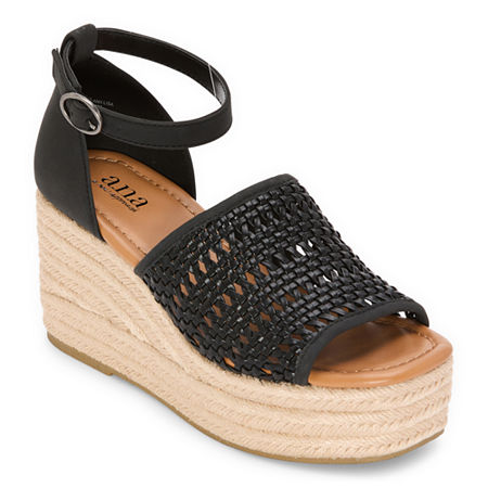 Click here for a.n.a Womens Lisa Wedge Sandals  11 Medium  Black prices