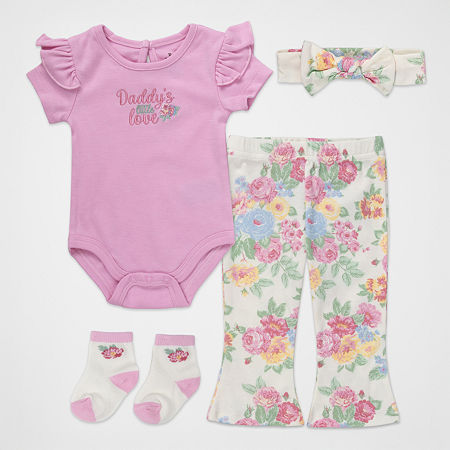 Click here for Baby Essentials Baby Girls 4-pc. Pant Set  12 Mont... prices